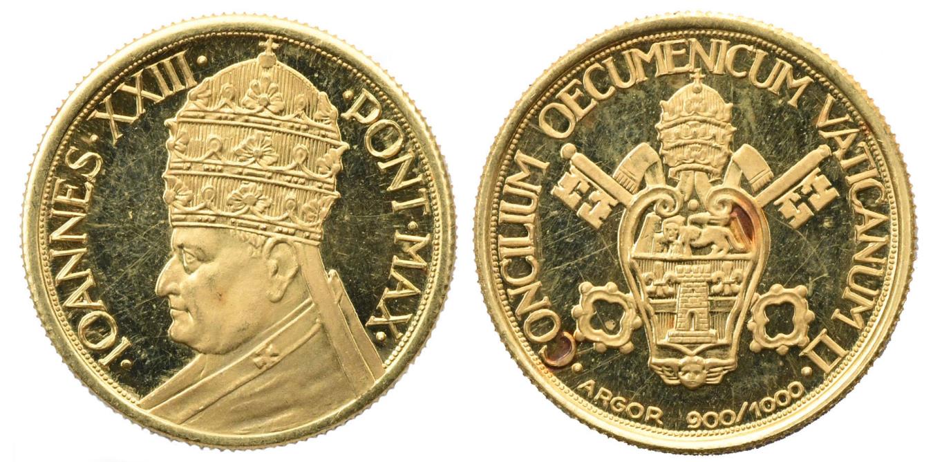 Pope John XXIII. 1962 Gold Medal for the Second Vatican Ecumenical Council