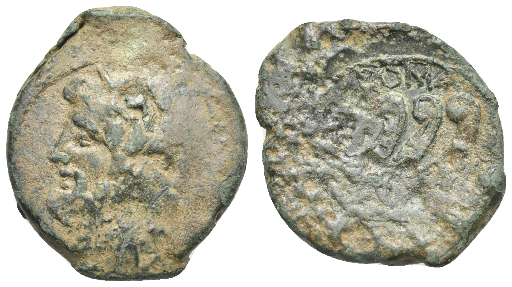 The Roman Republic, C. Vibius C.f. Pansa, As, Rome, c. 90 BC | Roman ...