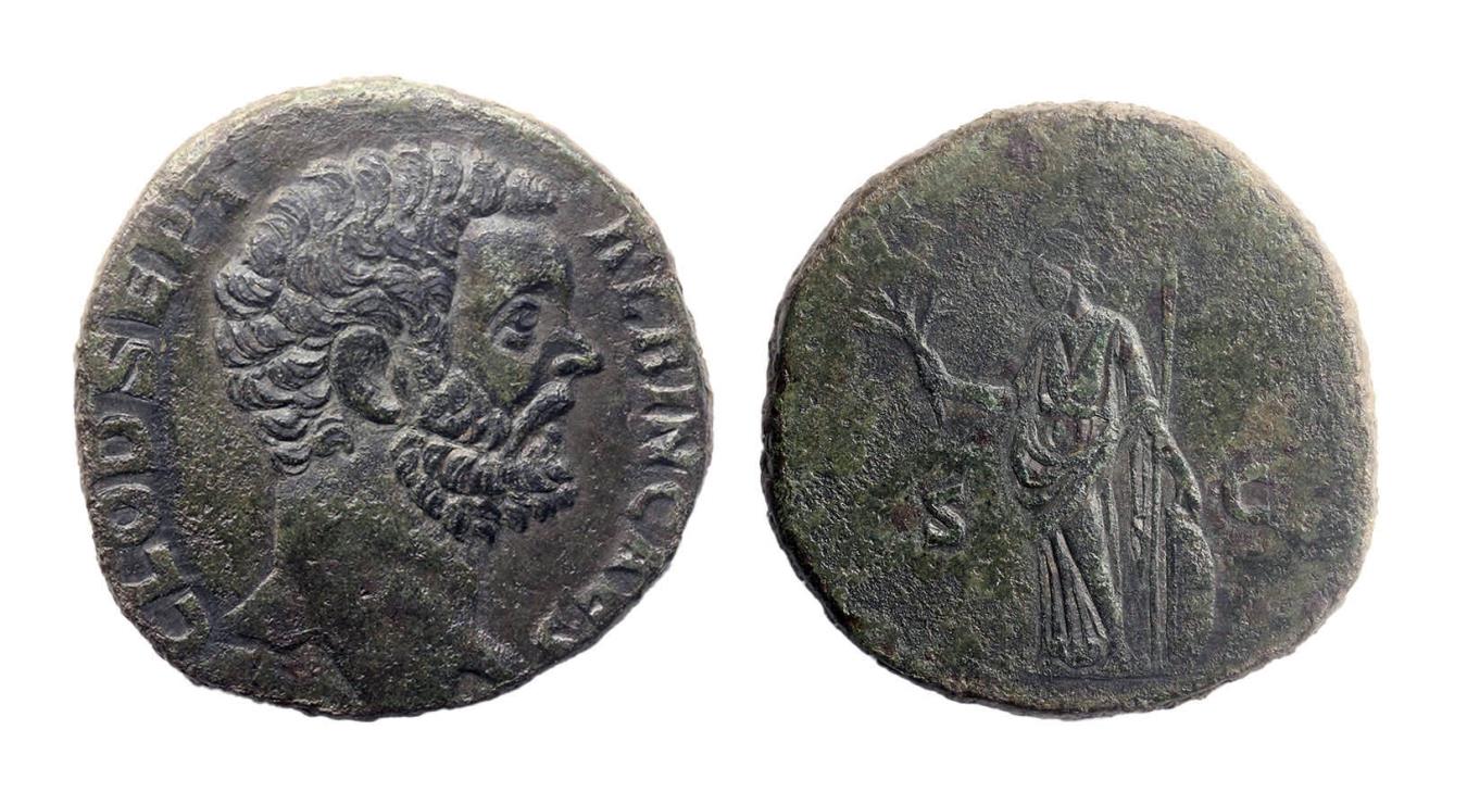 Roman Imperial coins: Rare Sestertius of Clodius Albinus, as Caesar 193 ...