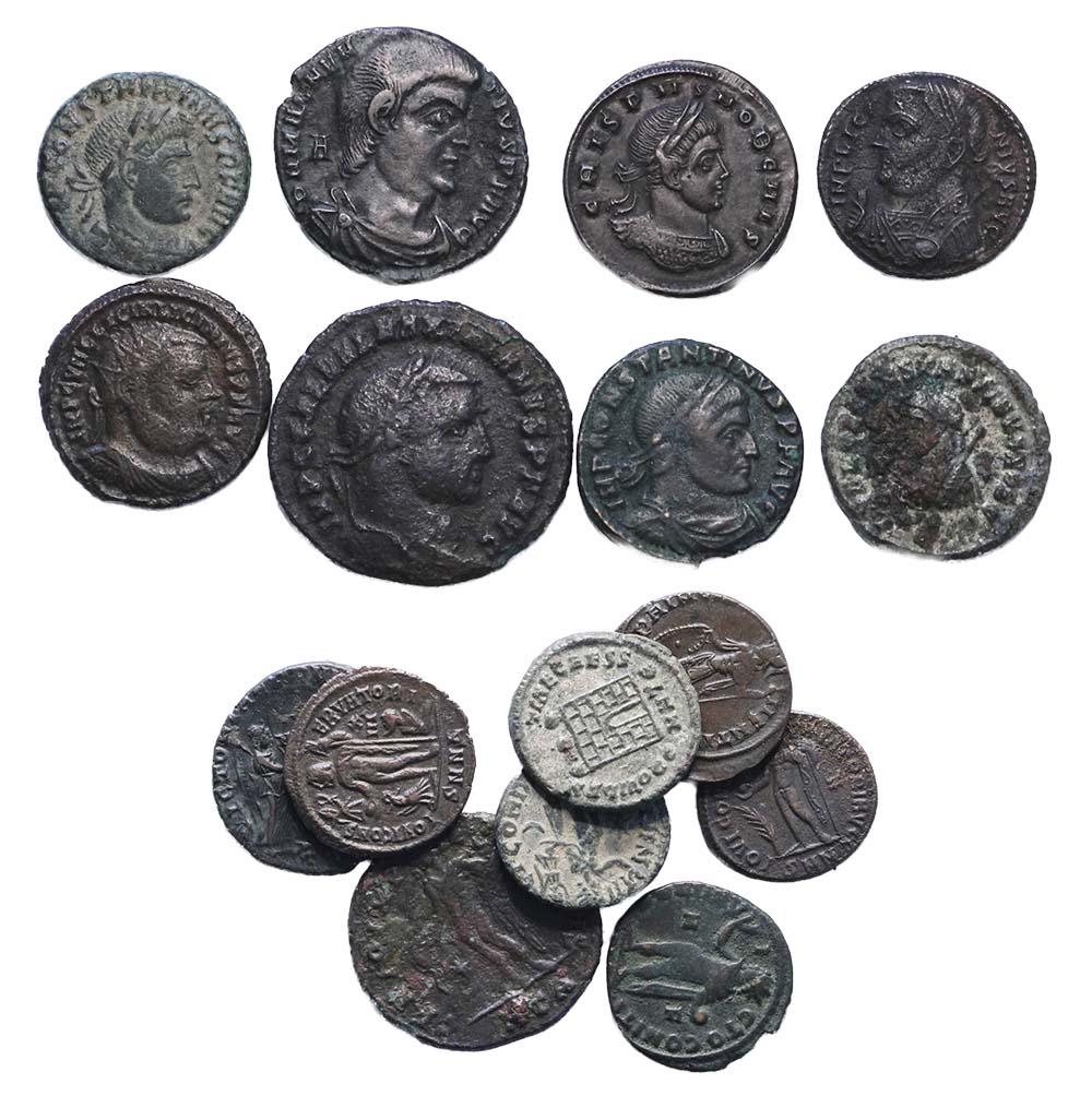 Roman Imperial: Nice lot of 8 better Roman bronze coins, incl ...