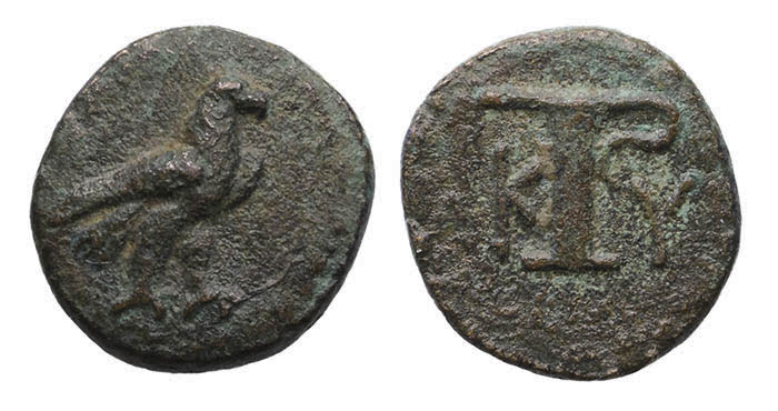 Greek coins: Aeolis, Kyme, AE bronze coin with Eagle | Greek Coins