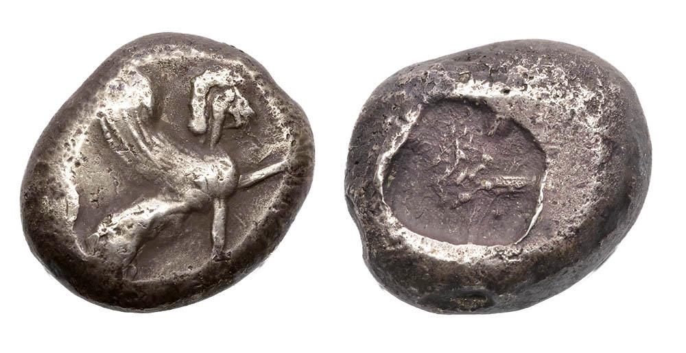 Greek coins: Cyprus Idalion AR stater, 490-475 BC. extremely rare!