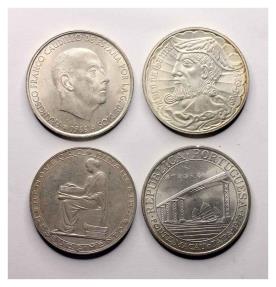 76 grams of silver! 4 large modern silver crowns: Portugese Macau ...