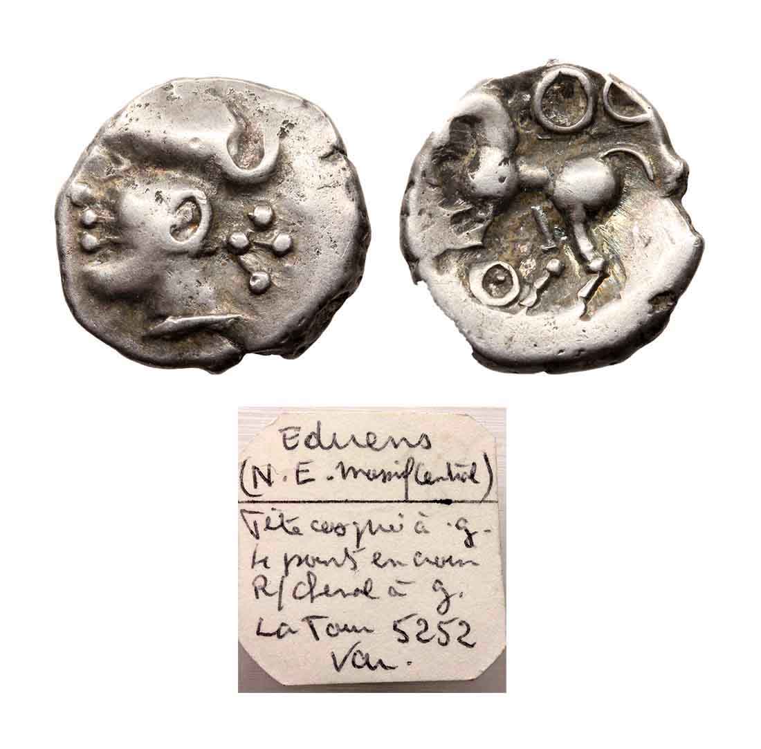 CELTIC, Gaul rare silver drachm of the Aedui Tribe (Eduens) 1st ...