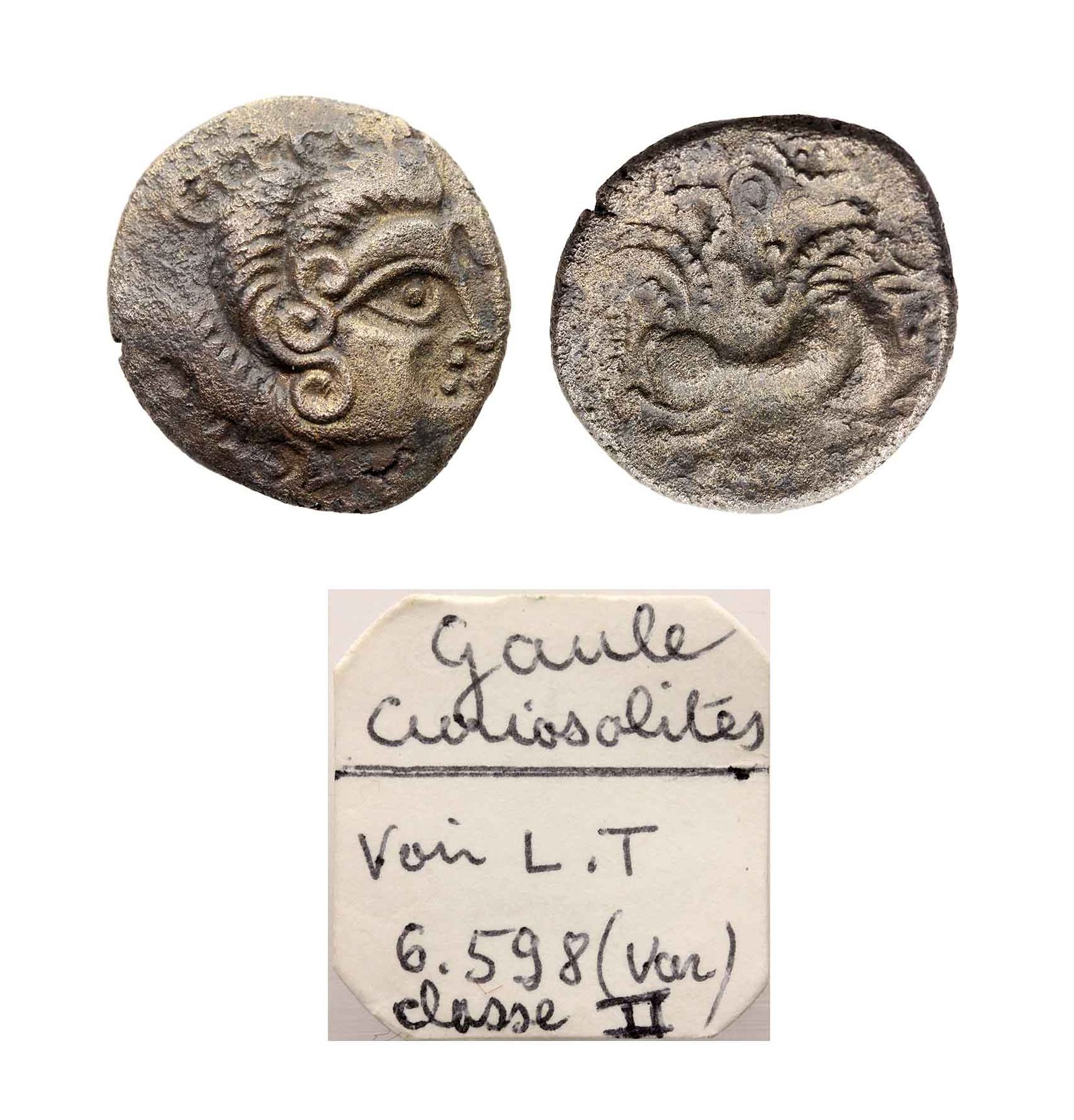 Celtic Gaul The Coriosolites billon silver stater, very nicely centered ...