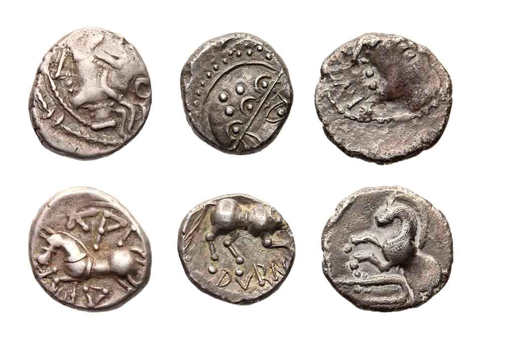 CELTIC, Gaul. Lot of three silver coins, quinarius and denarius units!
