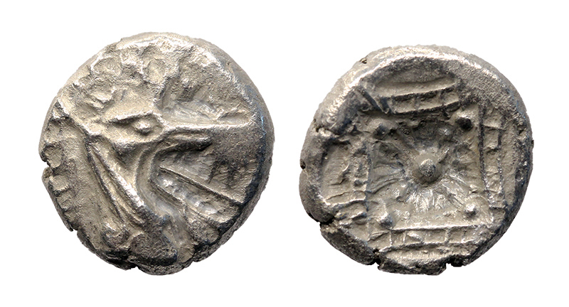 Greek coins. Choice Kindya / CARIA, Halikarnassos AR silver Hekte with ...