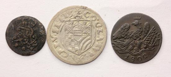 German States, Set of three early and choice silver coins 17th.-18th ...