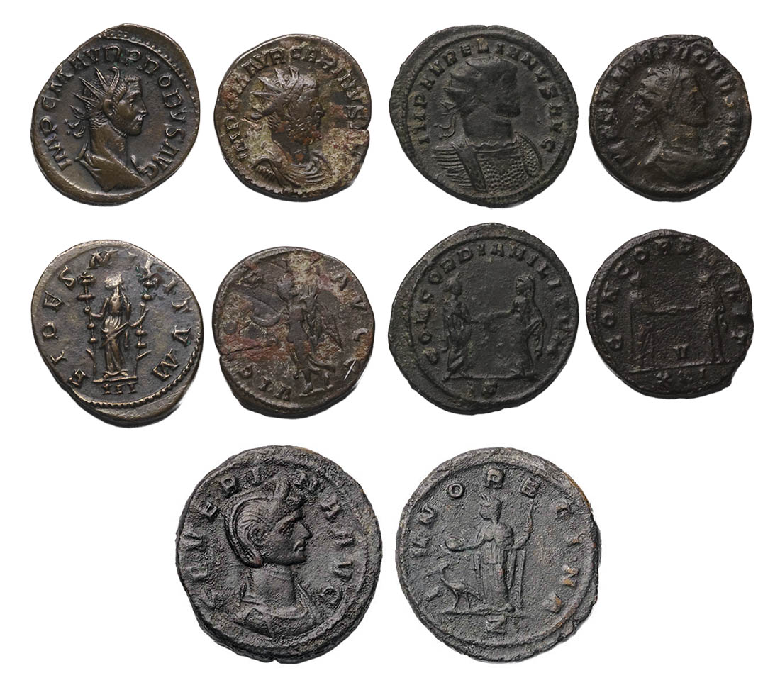 Roman Imperial: Lot of bronze As of Severina, Antoniniani of Aurelian ...