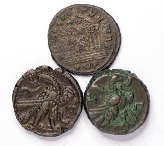 Roman Egypt: Lot of 2 Alexandrian tetradrachm and 1 Probus Antoninianus