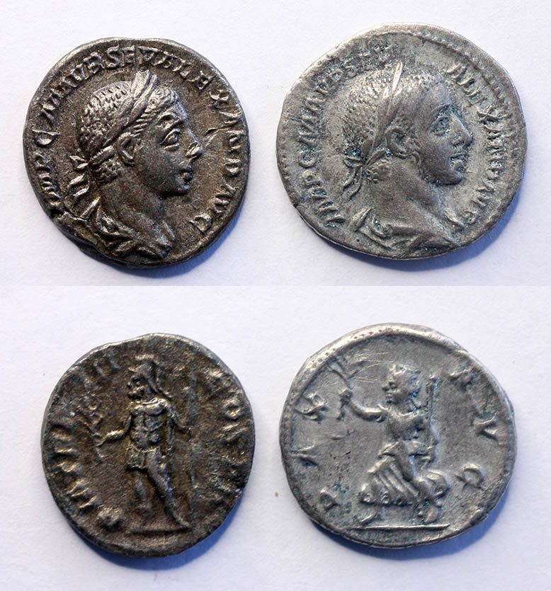 Roman coins: Nice lot of two denarius of Severus Alexander | Roman ...