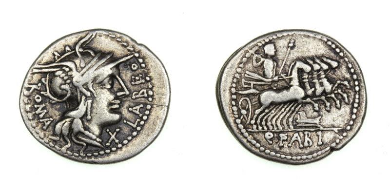Roman Republic Q. Fabius Labeo Silver Denarius 124BC | Roman Republican ...