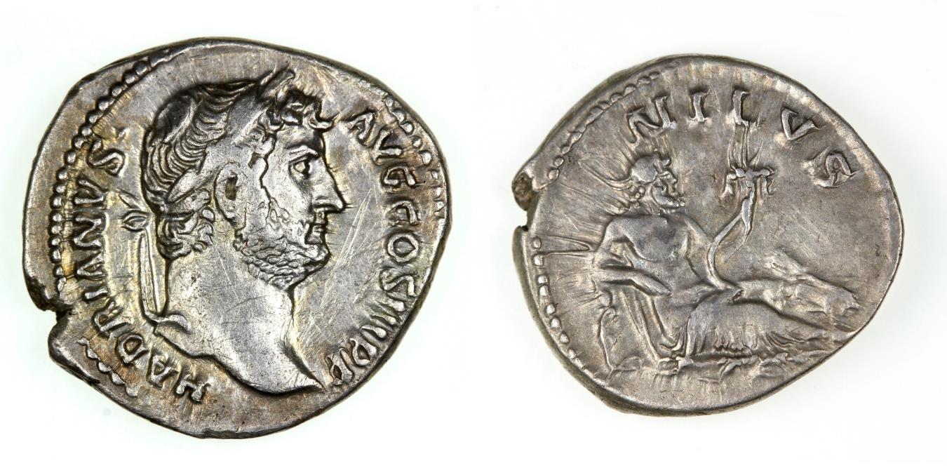 Hadrian AD 117-138 Silver Denarius Nilus reclining Rome mint | Roman ...