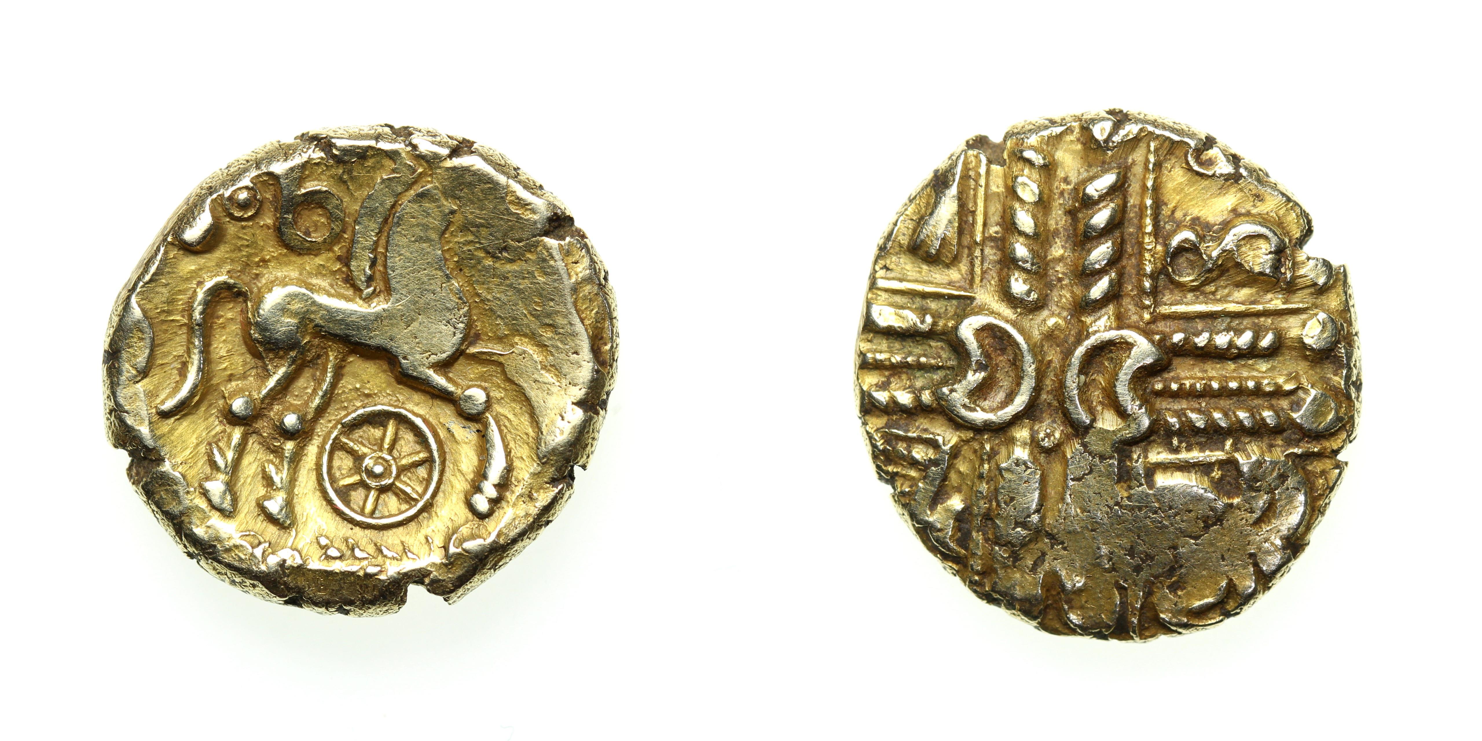 Catuvellauni 45-40 BC Gold Stater Middle Whaddon Chase, Scarce