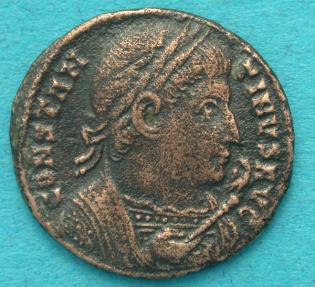 Constantine I, Eagle-tipped Scepter Obverse, Not in RIC! | Roman ...
