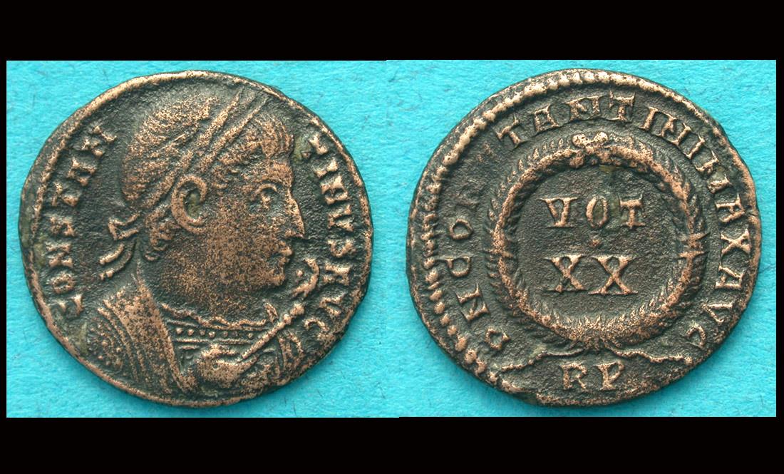 Constantine I, Eagle-tipped Scepter Obverse, Not in RIC! | Roman ...