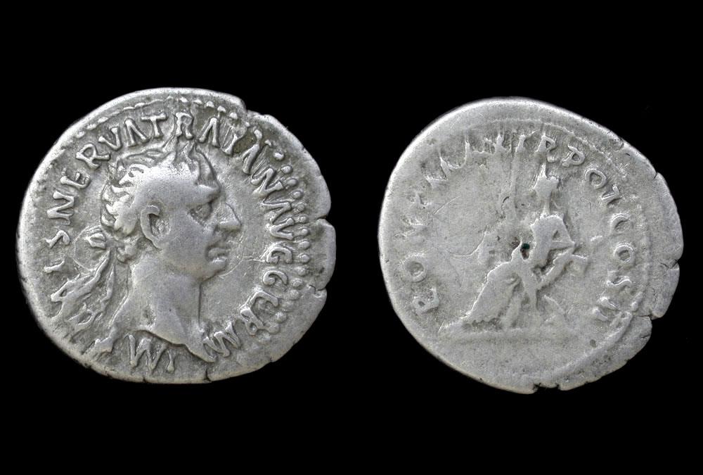 Trajan, Denarius, Abundance reverse | Roman Imperial Coins