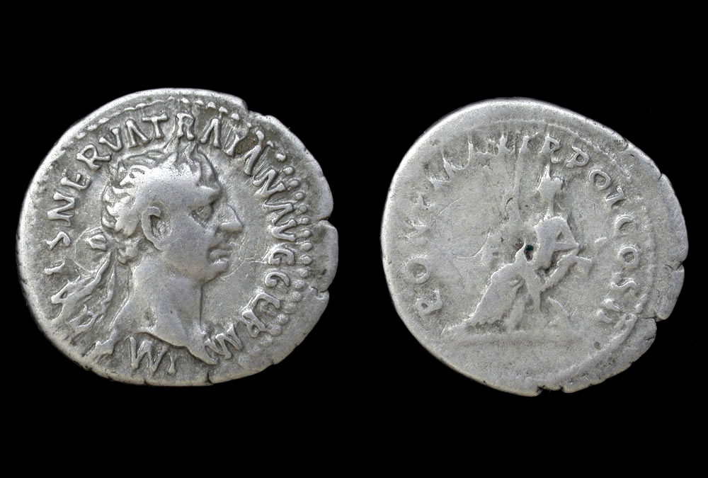 Trajan, Denarius, Abundance reverse | Roman Imperial Coins