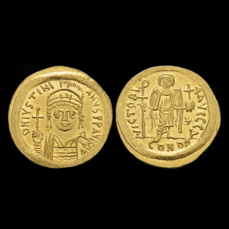 Justinian I Av. solidus | Byzantine Coins