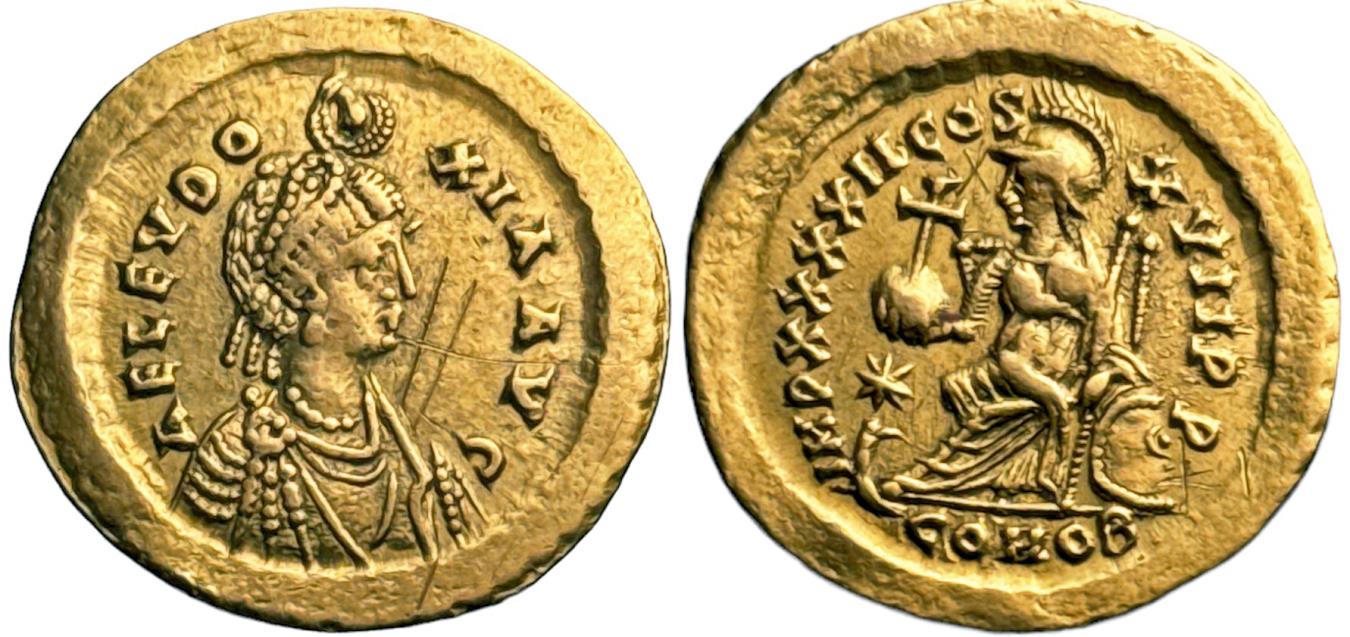 Licinia Eudoxia, Western Roman Empire (AD 439-ca. 490). AV solidus