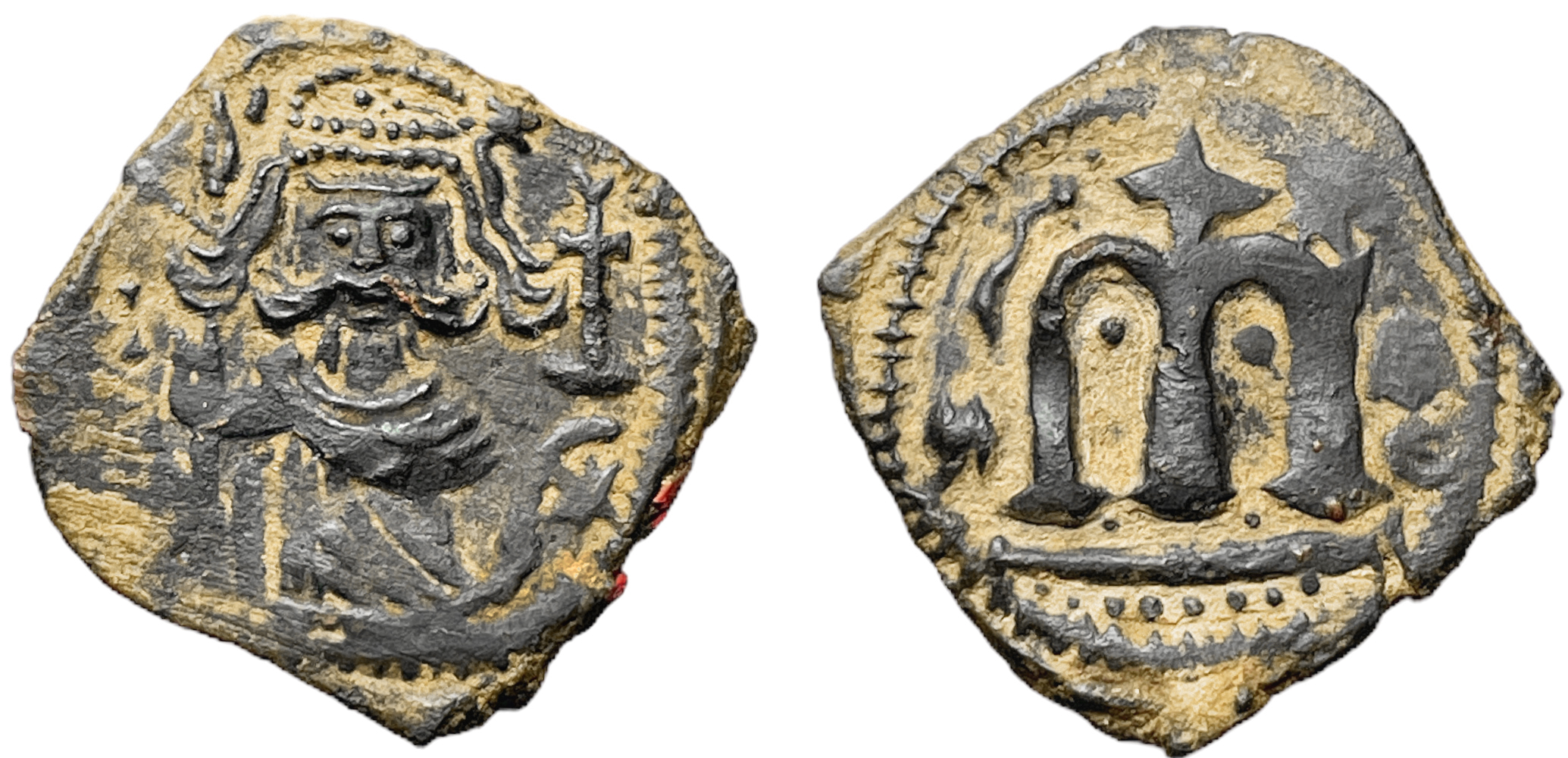ISLAMIC, Umayyad Caliphate (Arab–Byzantine coinage). Circa 680s-700/10 ...