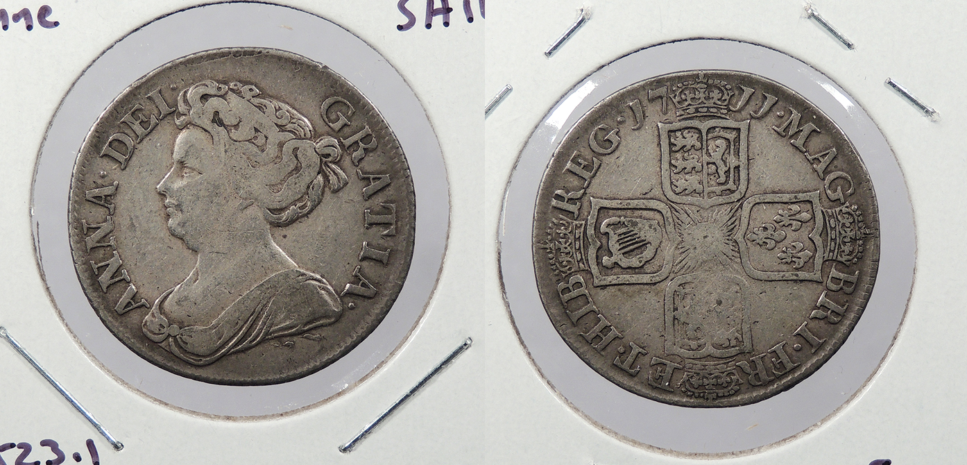 GREAT BRITAIN: 1711 Anne Shilling | European Coins