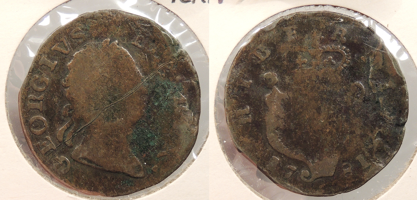 IRELAND: 1781 George III Halfpenny | European Coins