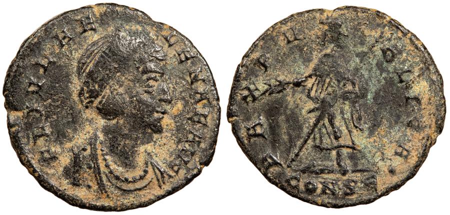 Helena, mother of Constantine I 324-328 A.D. AE4 Constantinople Mint VF