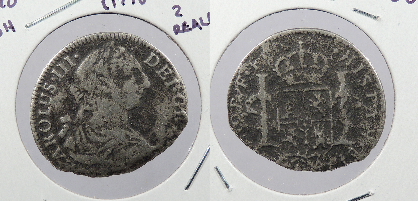 MEXICO: (1778-1786)-FF Charles IV 2 Reales | North & Central American ...
