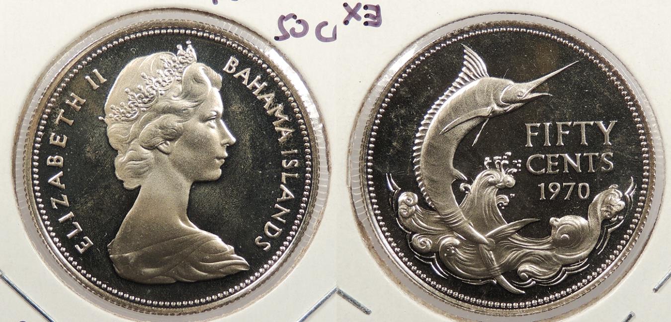 BAHAMAS: 1970 Marlin 50 Cents Proof | North & Central American and ...