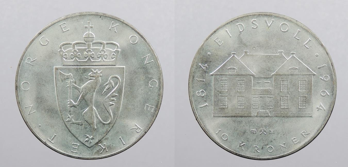 NORWAY: 1964 10 Kroner | European Coins