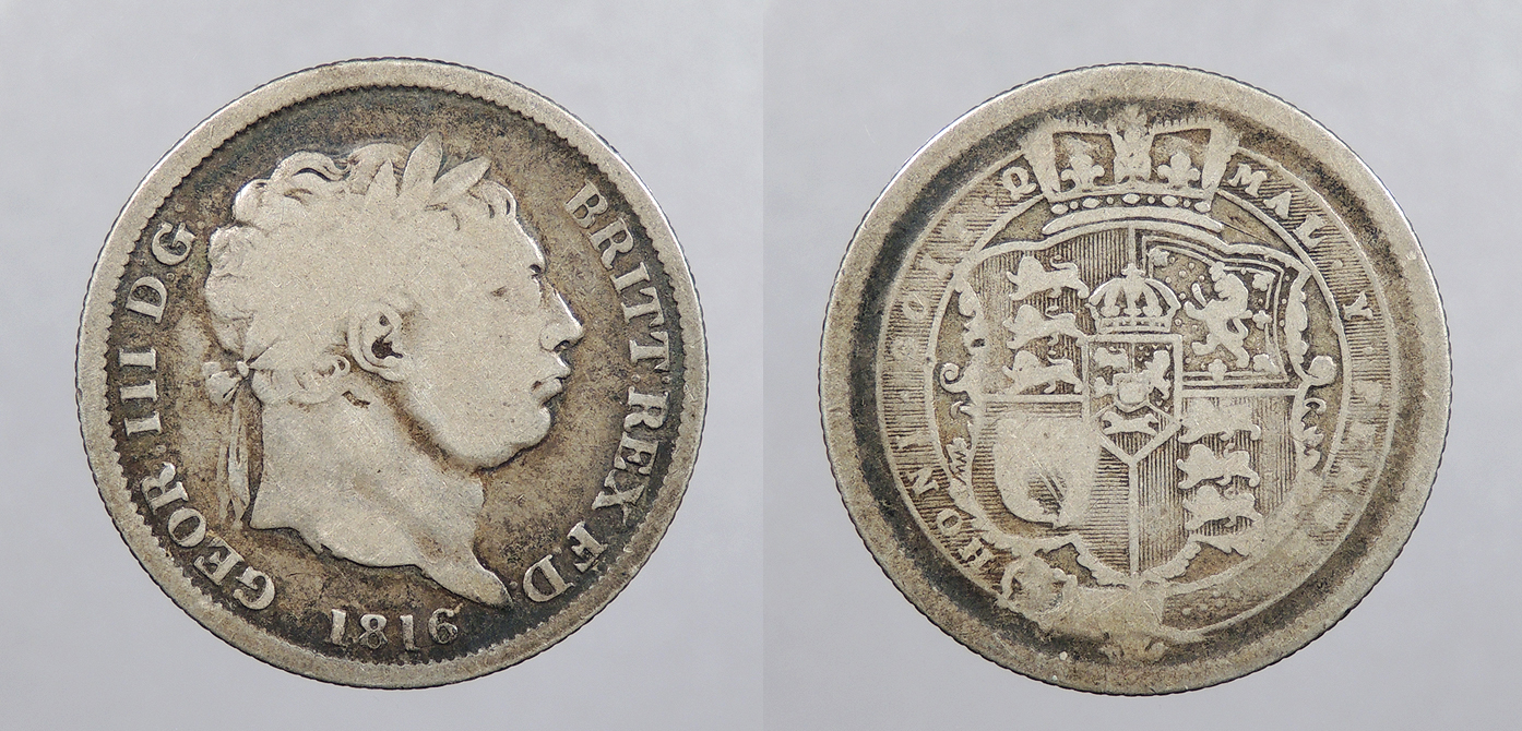GREAT BRITAIN: 1816 George III Shilling | European Coins