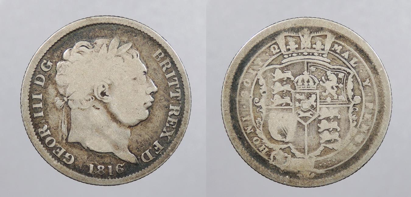 GREAT BRITAIN: 1816 George III Shilling | European Coins