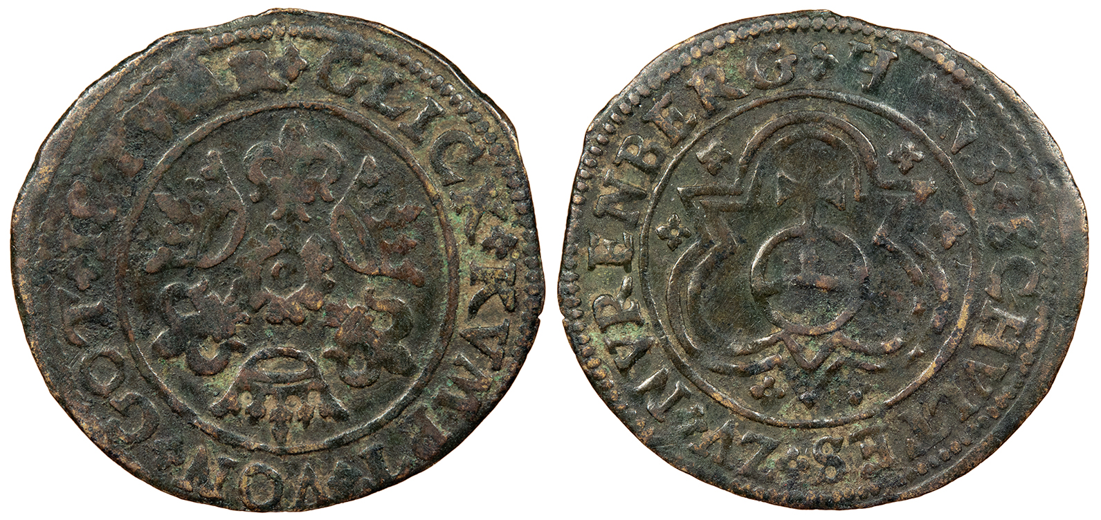 GERMAN STATES Nurnberg (Nuremburg) Hans Schultes I ND (1553-1584) AE ...