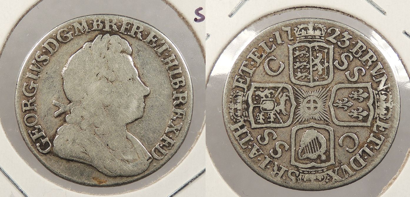 GREAT BRITAIN: 1723-SSC Struck from silver supplied by South Sea ...