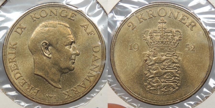 DENMARK: 1952 2 Kroner | European Coins