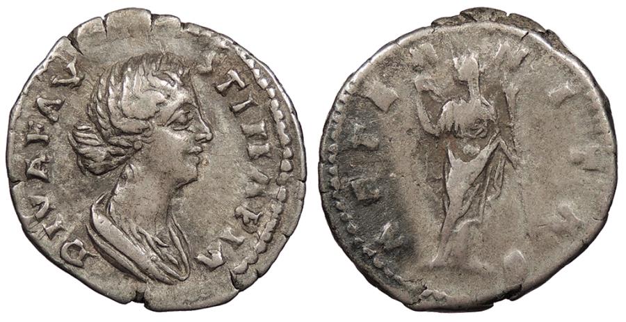 Diva Faustina II Died 176 A.D. Denarius Rome Mint Good VF | Roman ...
