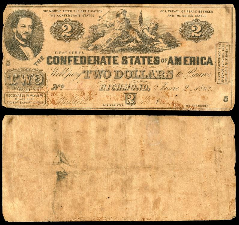 Richmond, Virginia Treasury of the Confederate States of America. 2 ...