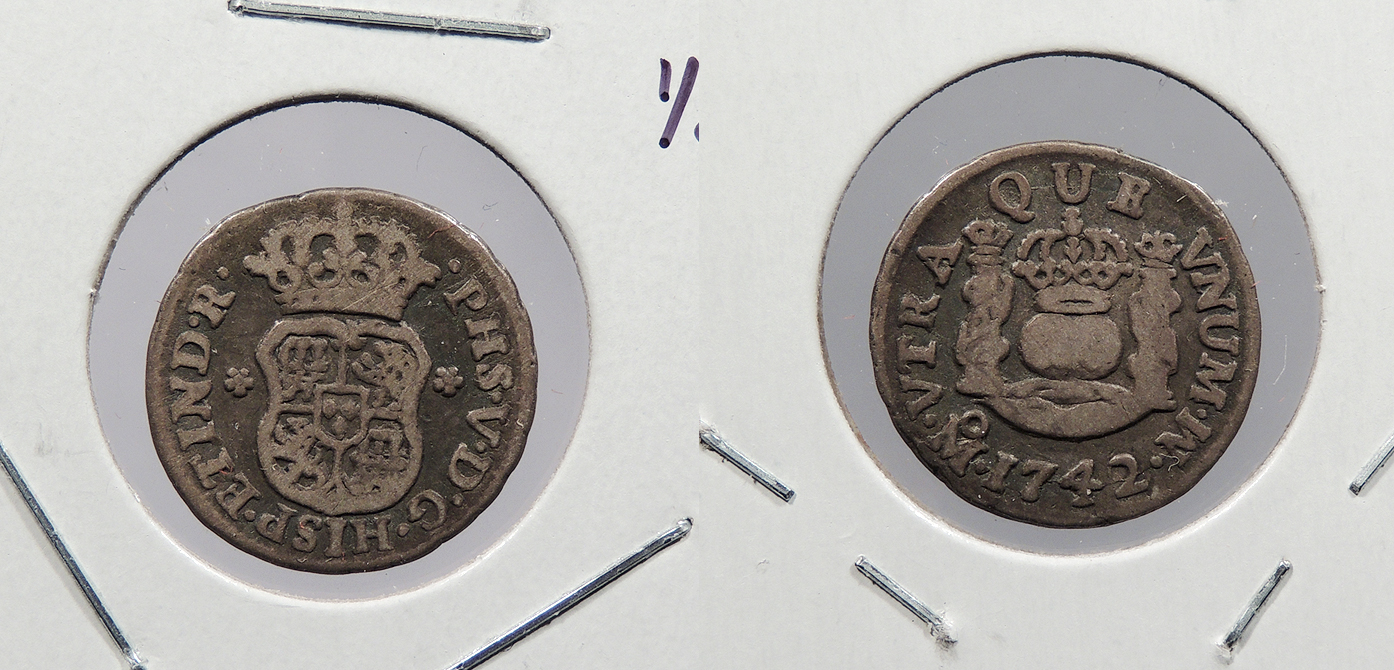 MEXICO: 1742-Mo M Philip V 1/2 Real | North & Central American and ...