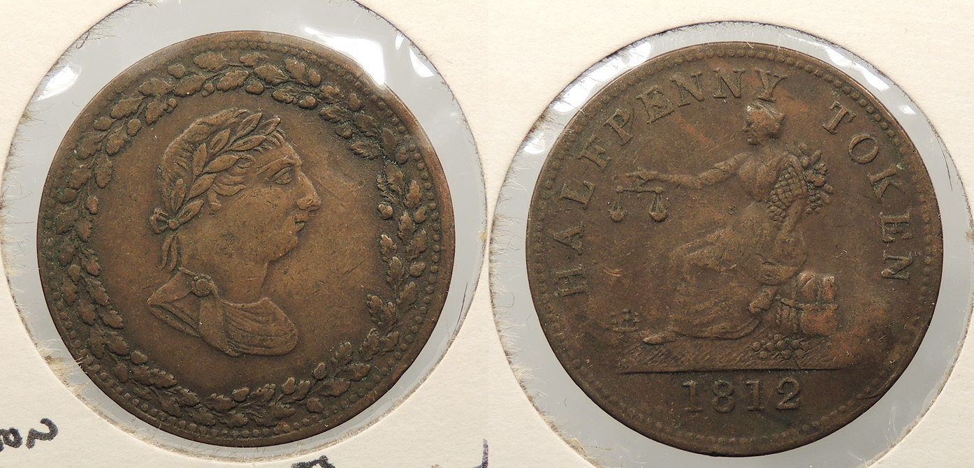 CANADA: Lower Canada 1812 Halfpenny Token | North & Central American ...
