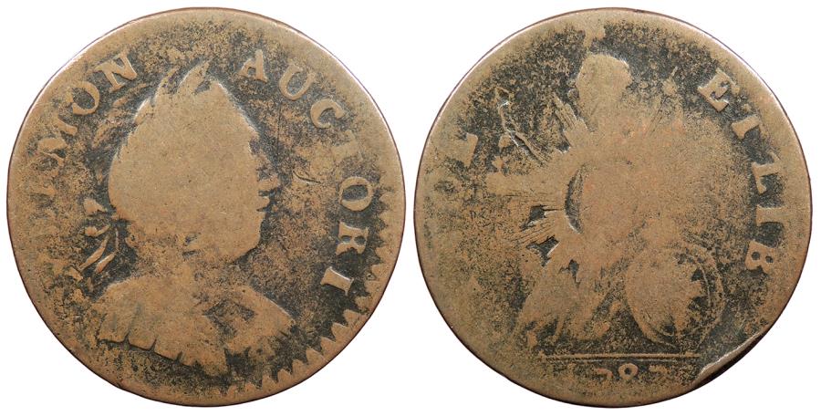 1787 Vermont Copper Colonial Coinage RR-12; Br. 11-K; W-2110 Fine