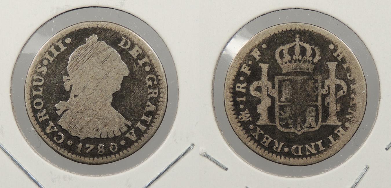 MEXICO: 1780-Mo FF Charles III Real | North & Central American and ...