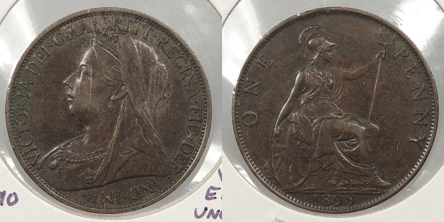 GREAT BRITAIN: 1899 Victoria Penny | European Coins