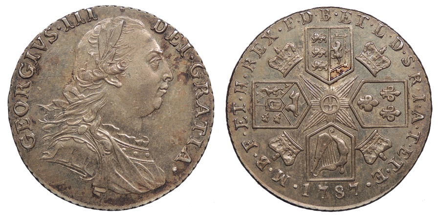 GREAT BRITAIN George III 1787 Shilling Choice AU | European Coins