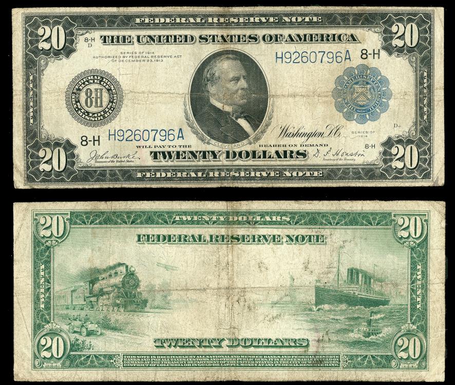 1914 20 Dollars Fine | US Paper Money