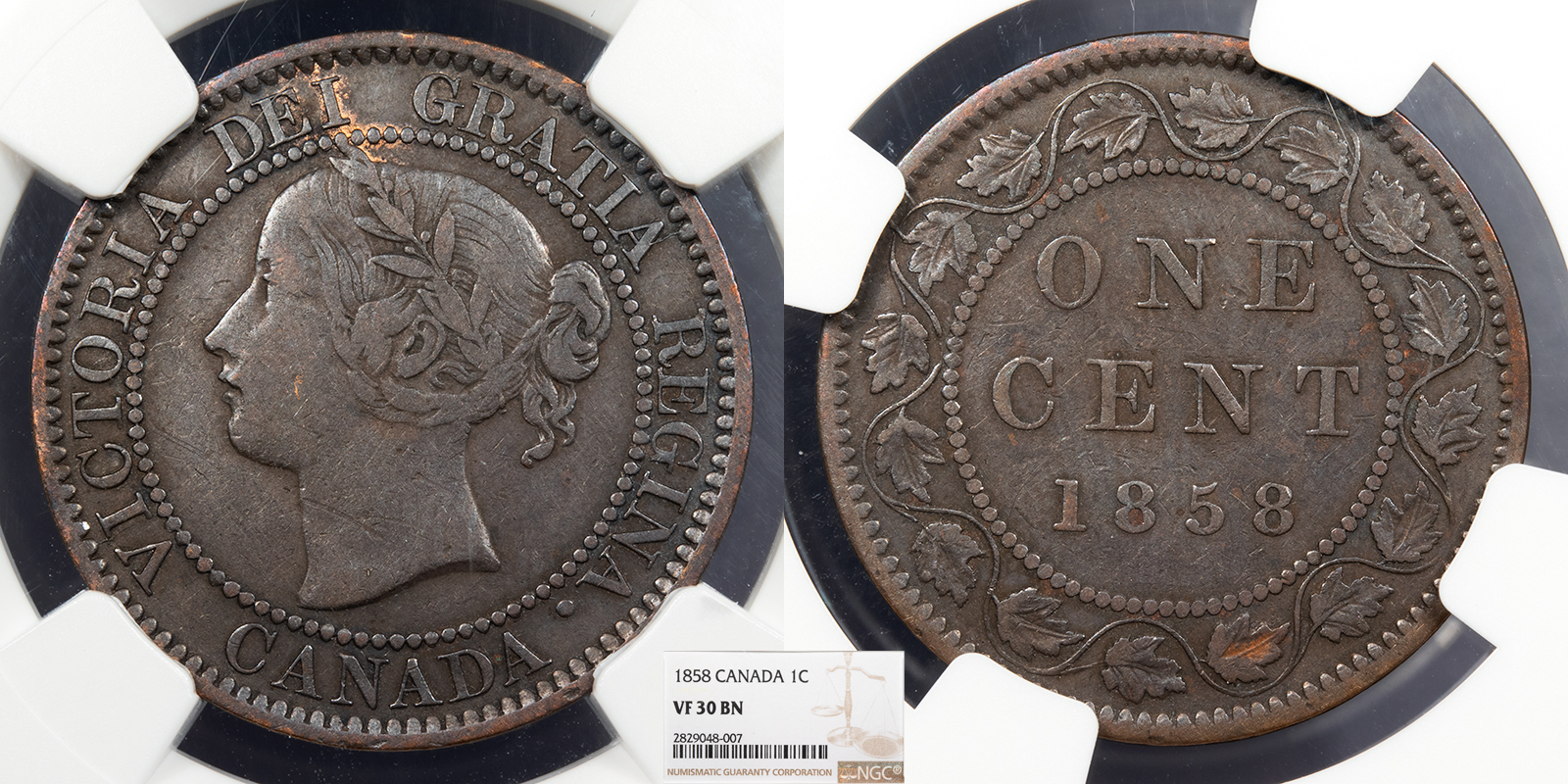 CANADA Victoria 1858 Cent NGC VF-30 | North & Central American and ...