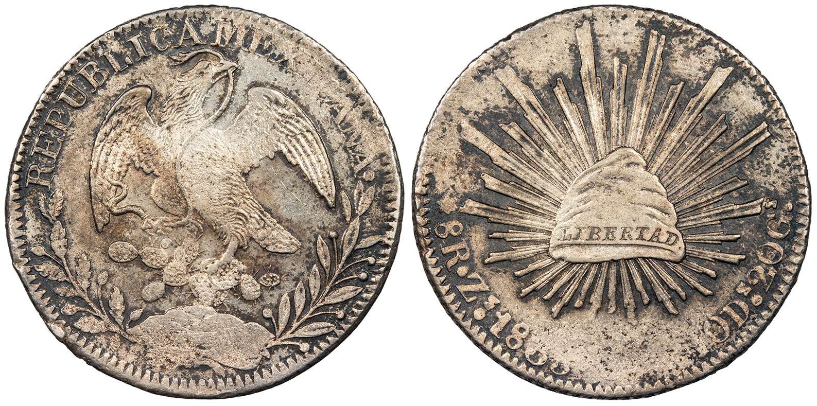 MEXICO 1835-Zs OM 8 Reales AU | North & Central American and Caribbean ...