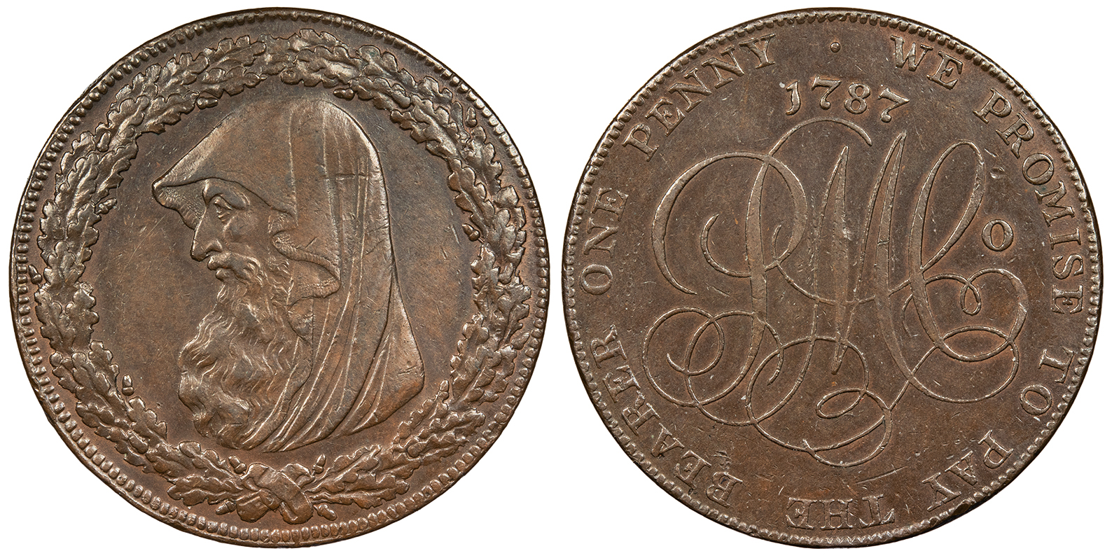 GREAT BRITAIN Anglesey Wales Parys Mining Company 1787 Conder Penny ...