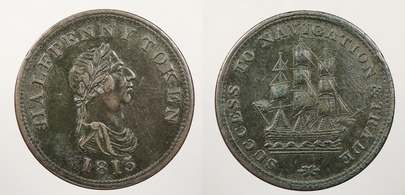 CANADA: Nova Scotia 1815 Success Halfpenny Token | North & Central ...