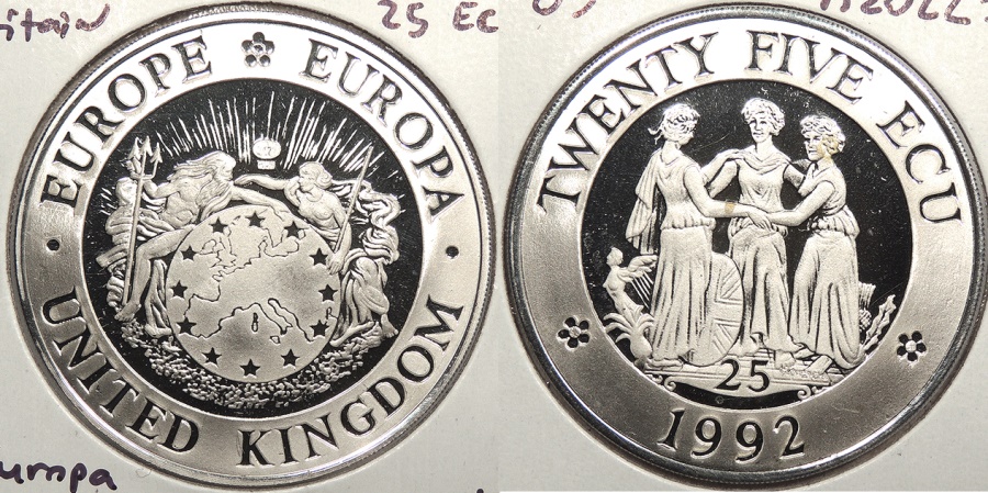 GREAT BRITAIN: Europa 1992 25 Ecu Proof | European Coins
